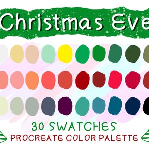 Christmas Eve Procreate Color Palettes Instant Download Procreate Color ...