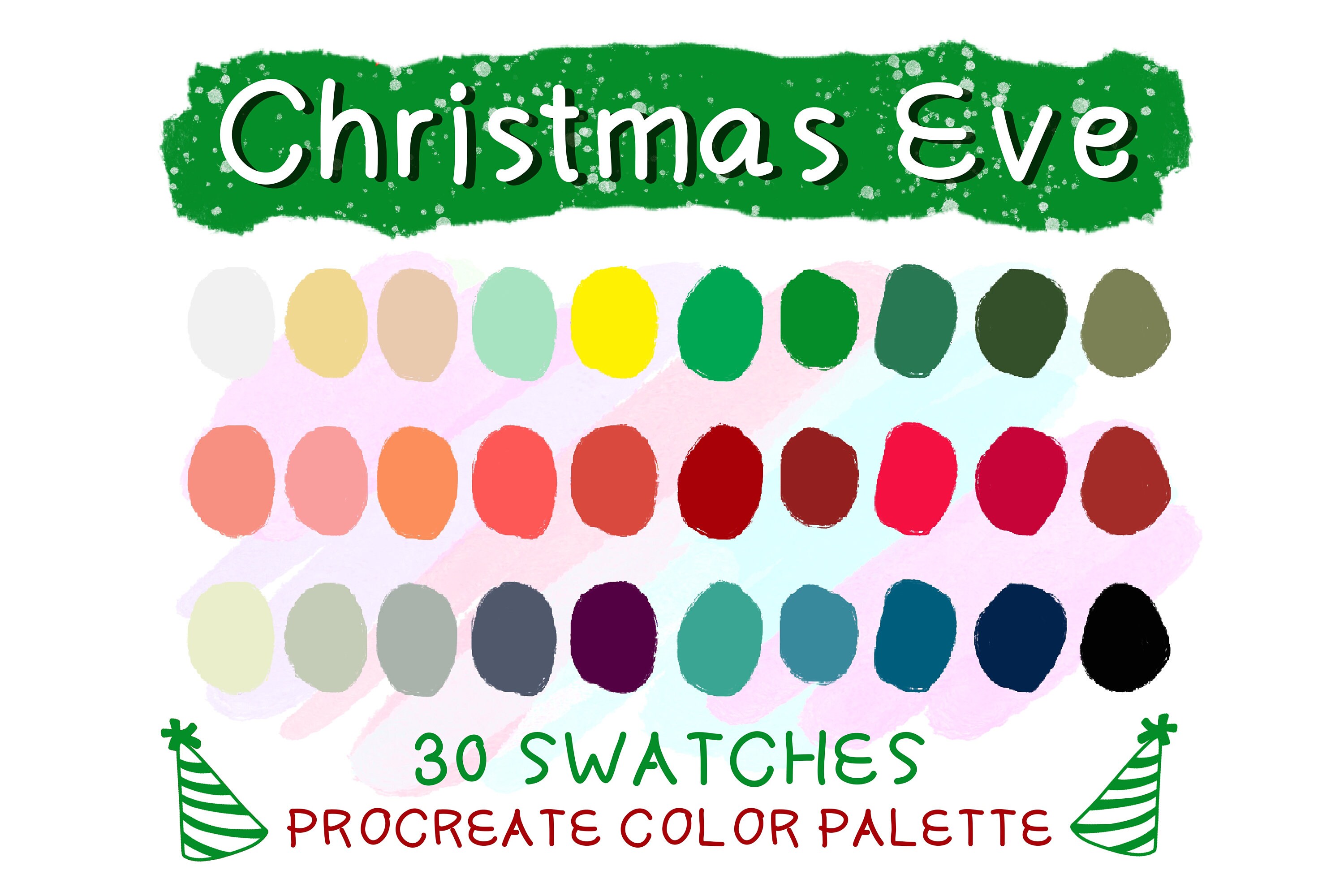 Christmas Eve Procreate Color Palettes Instant Download Procreate Color