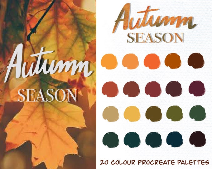 Autumn Season Procreate Swatches | Worm Tone Colors | Procreate Color ...