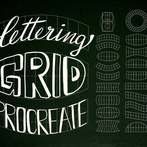 19 Procreate Composition Letter Grid Templates Brushes for - Etsy