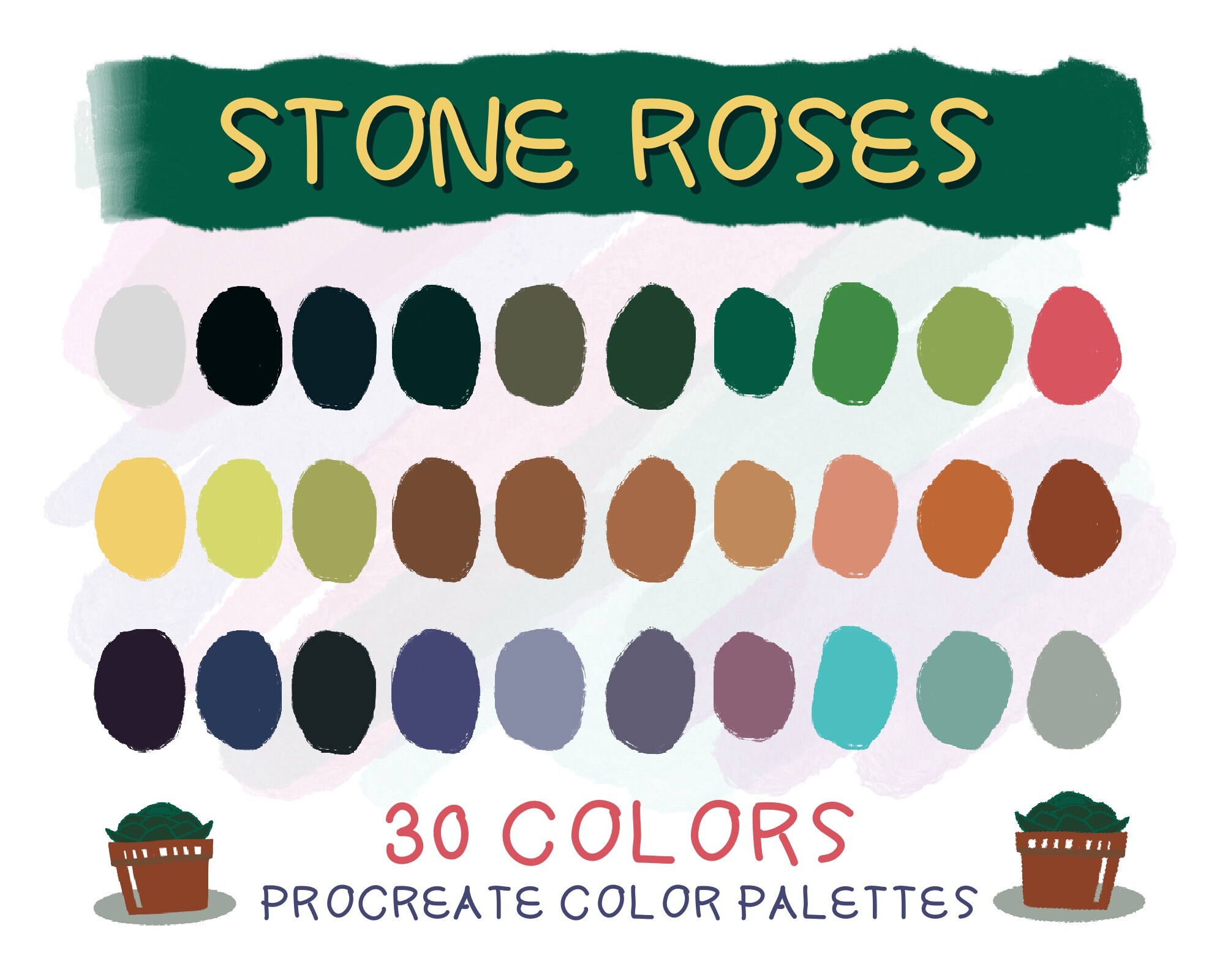 Stone Roses Procreate Color Palettes Instant Download Procreate Color ...