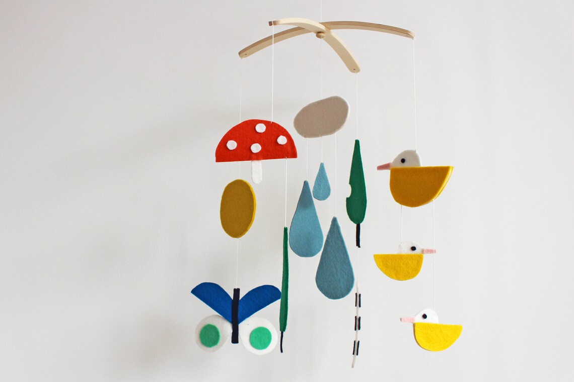 PDF Pattern: Easy Modern No-sew Felt Baby Mobile (with Tutorial Video ...
