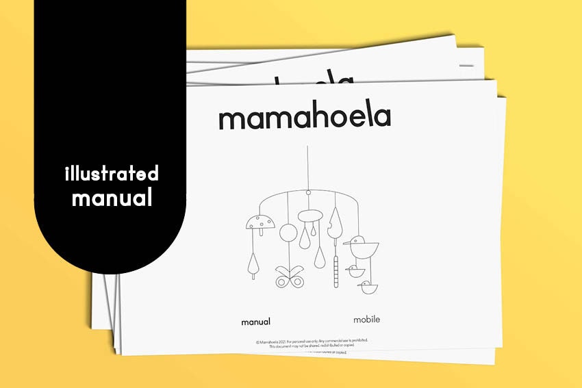 PDF Pattern: Easy Modern No-sew Felt Baby Mobile with Tutorial Video - Etsy