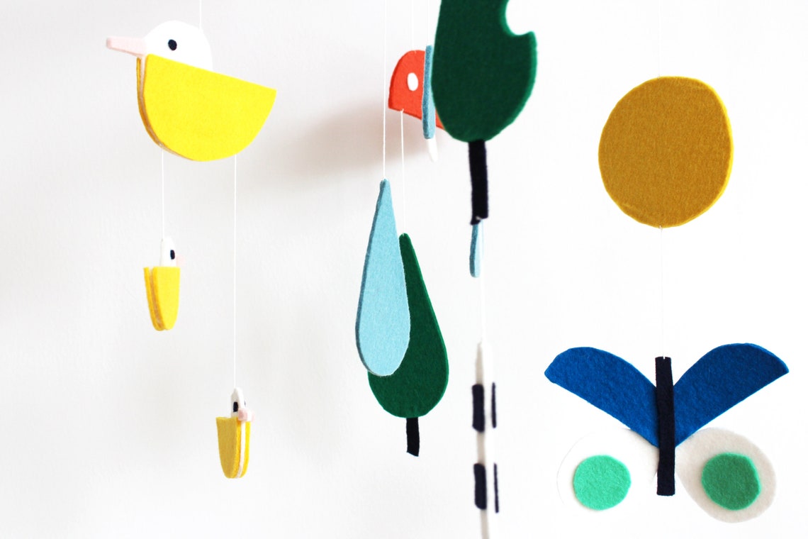 PDF Pattern: Easy Modern No-sew Felt Baby Mobile with | Etsy