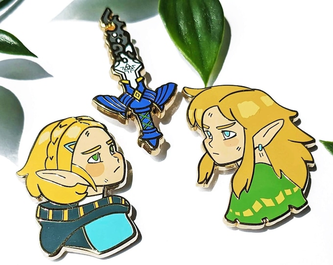 Tears of the Kingdom / Breath of the Wild 2 Enamel Pin Set Link, Zelda ...