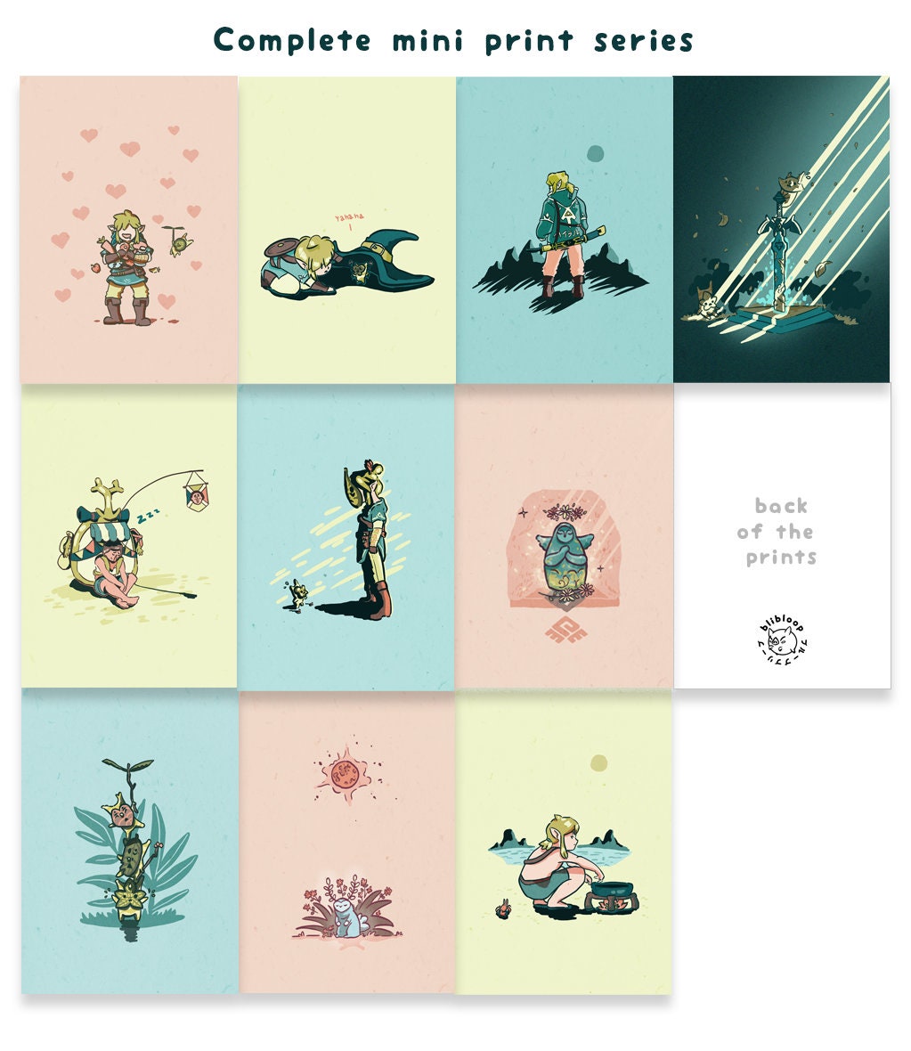 Link Encounters Decayed Guardian Prints Zelda Breath of the | Etsy