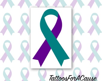 Purple Teal Ribbon | Etsy