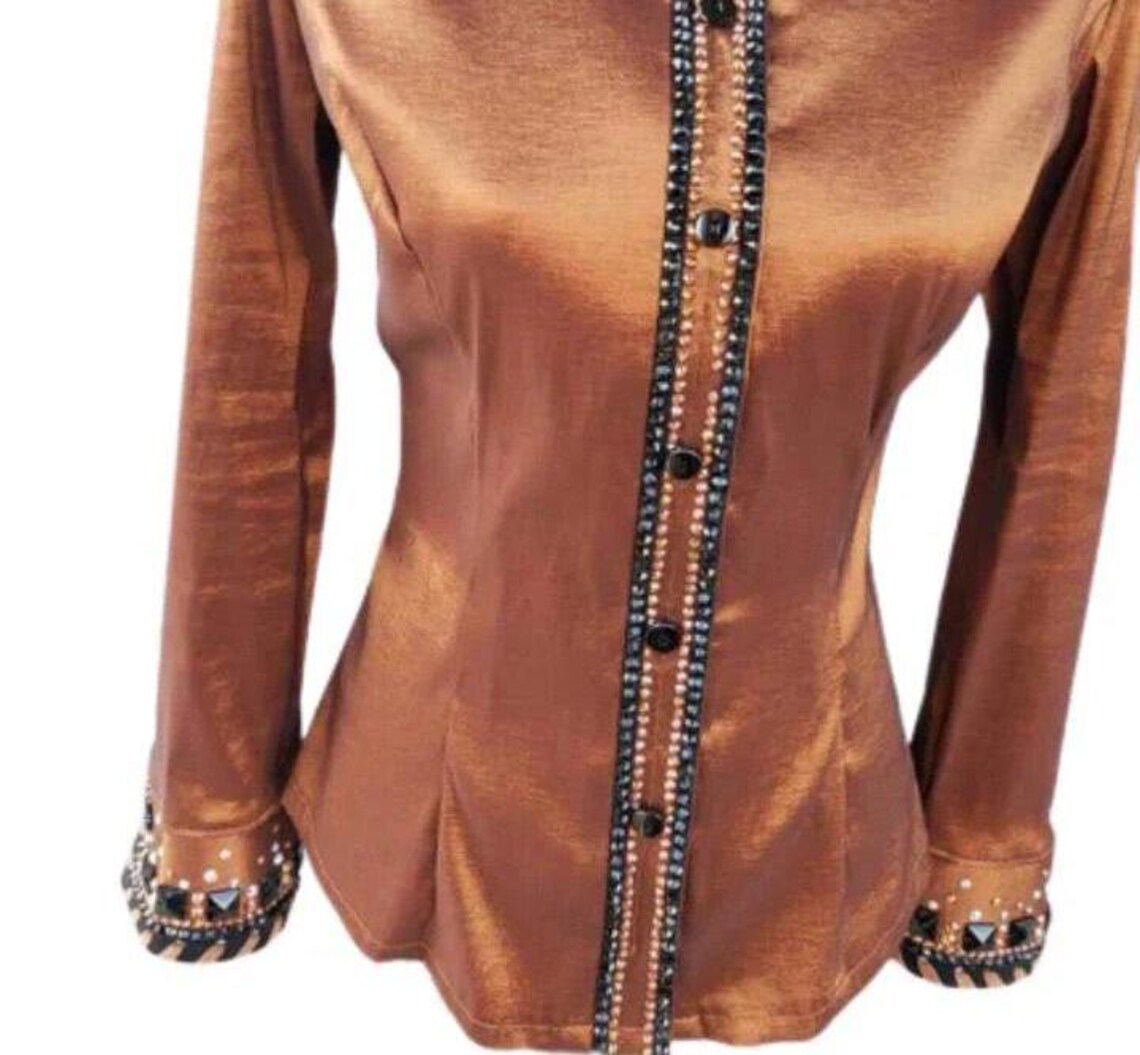 WESTERN SHOW SHIRTS 008| Western Copper Brown Show Shirt for Rodeo ...