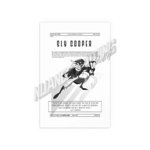 Sly Cooper Codex Poster Gaming Wall Art, Custom Fanart Design - Etsy