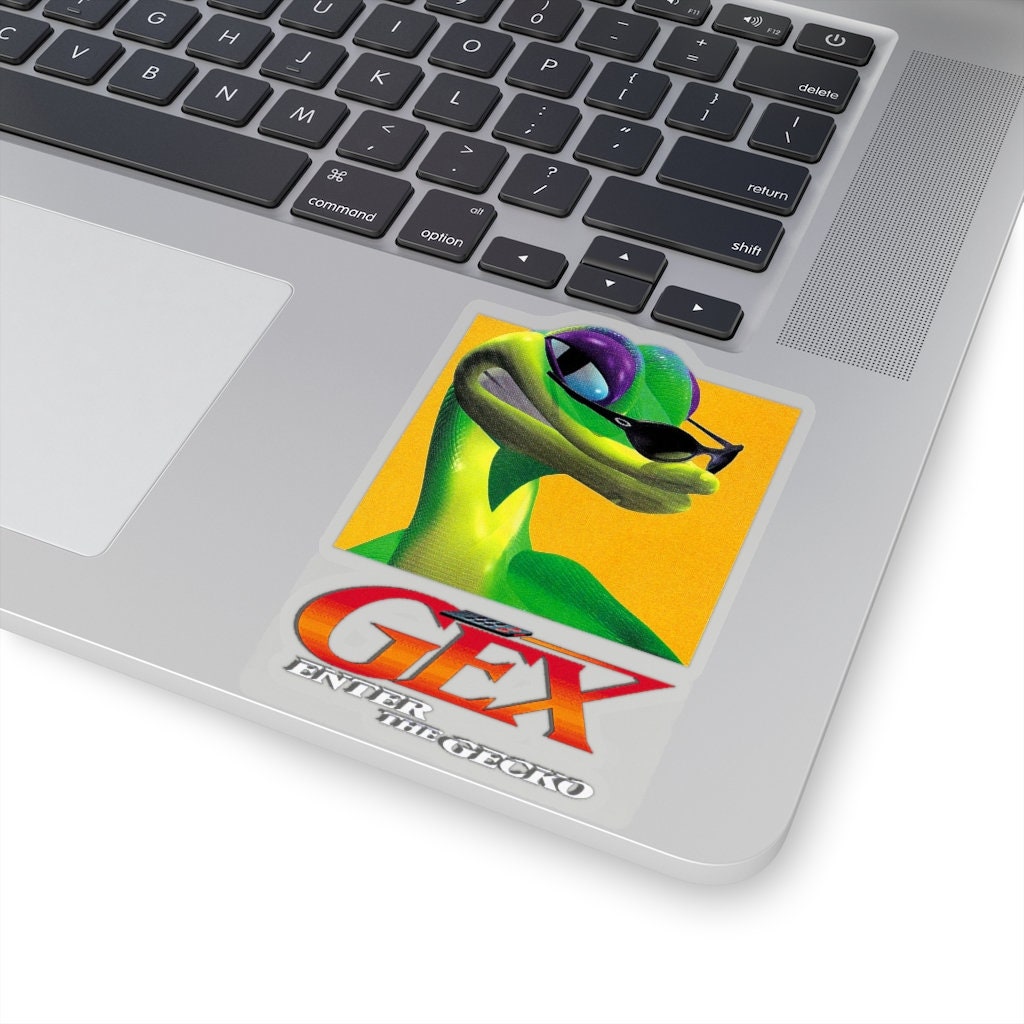 Gex Into the Gecko Kiss-cut Sticker: Retro Gaming Transparent - Etsy