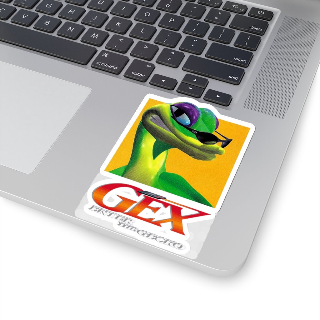Gex Into the Gecko Kiss-cut Sticker: Retro Gaming Transparent - Etsy