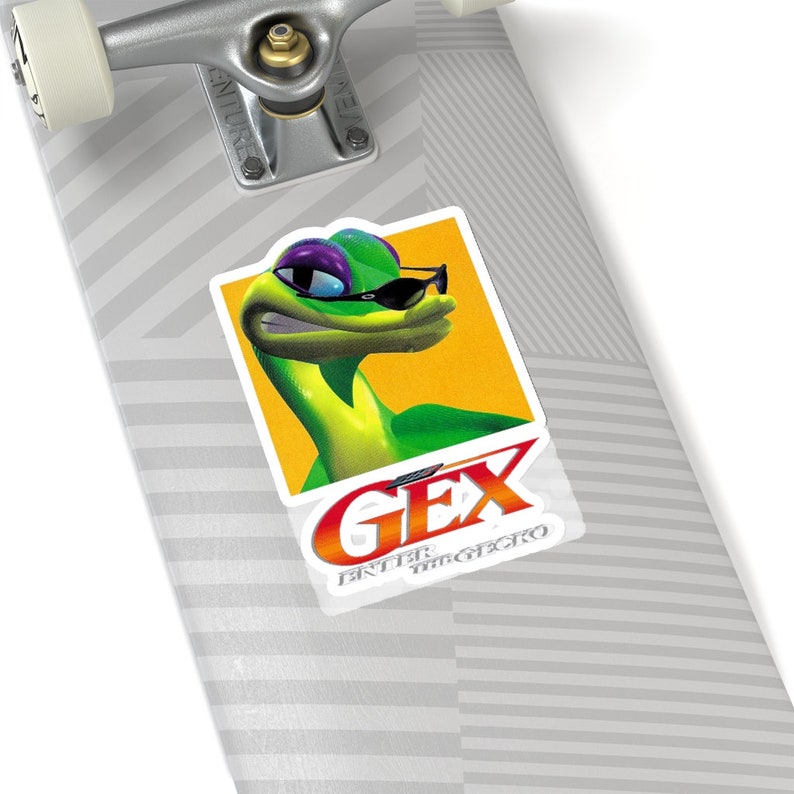 Gex Into the Gecko Kiss-cut Sticker: Retro Gaming Transparent - Etsy