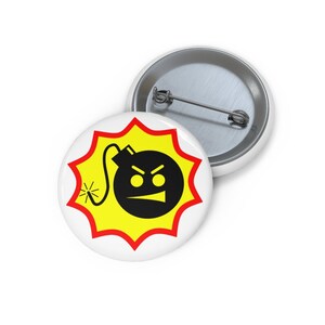 Serious Sam Pin Button: Custom-made Safety Pin, Metal, Bomb Emblem - Etsy