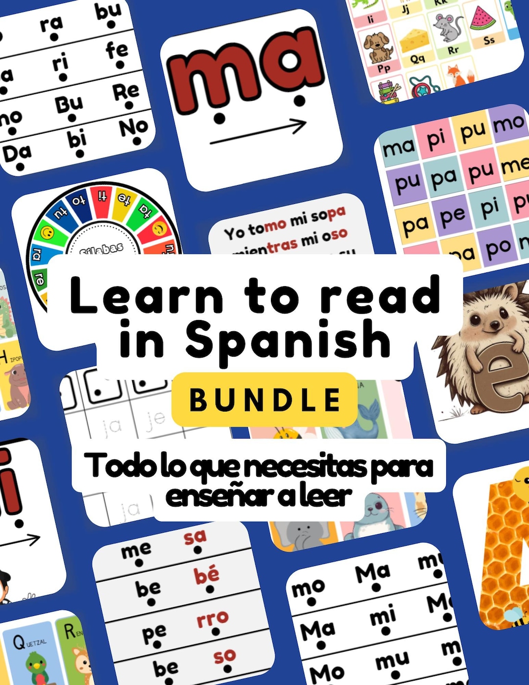 Spanish Phonics Bundle: Everything Your Children Need to Learn to Read ...