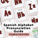 Spanish Alphabet Pronunciation Guide & Cards/posters - Etsy
