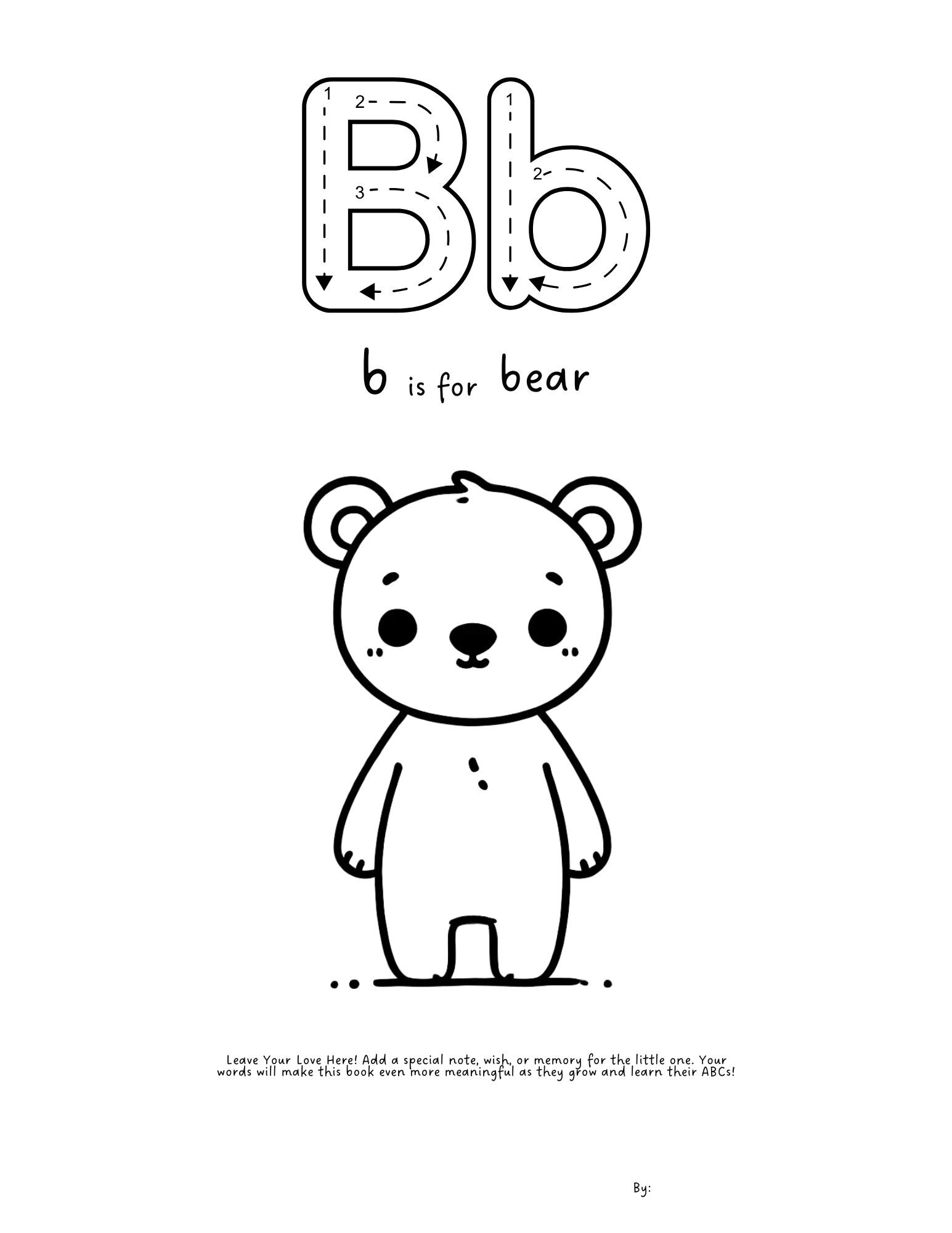 Keepsake Baby Shower ABC Coloring Book Baby Alphabet Coloring Pages ...