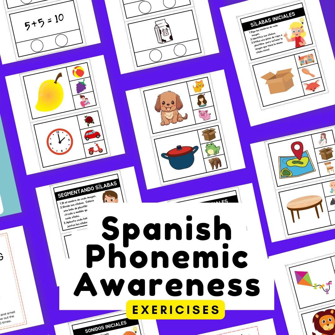 Spanish Phonemic Awareness Cards Digital Download - Etsy