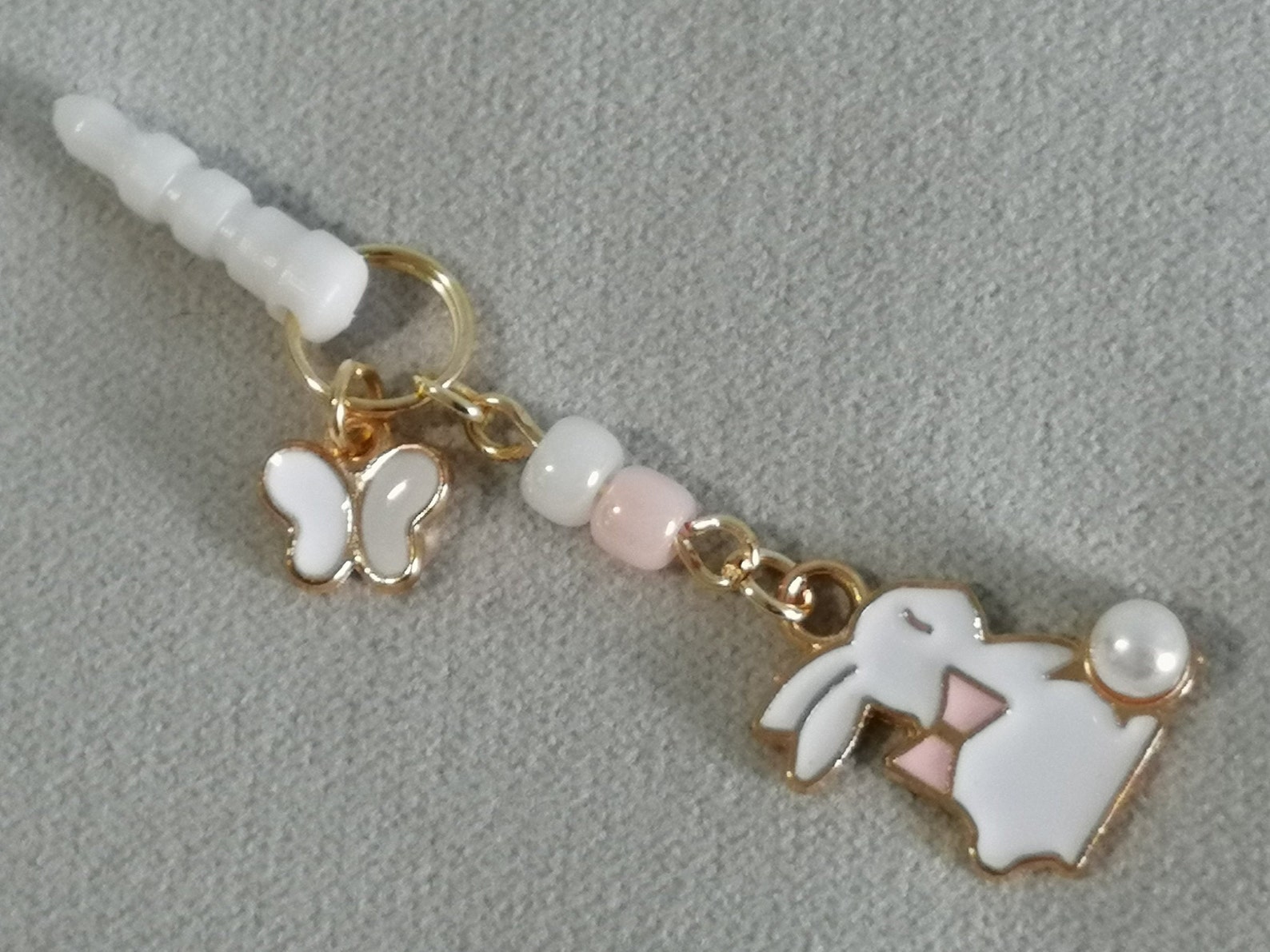 Phone Dust Plug, Bunny Butterfly | Accessories, Anti Dust, Gold, Mobile ...