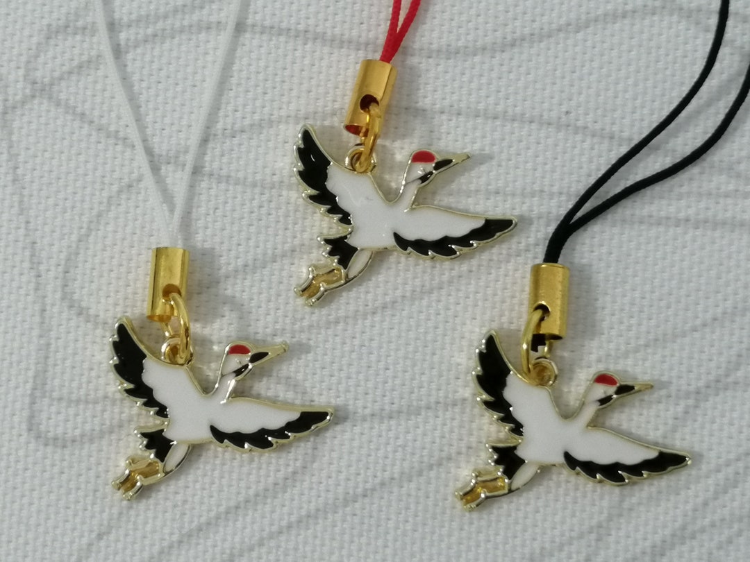 Phone Charm Strap, Crane Bird | Telefoon Koord, Hanger, Bedels, Metaal ...