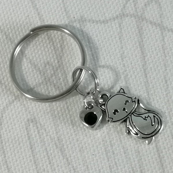 Rhinestone Cat Keychain - Etsy