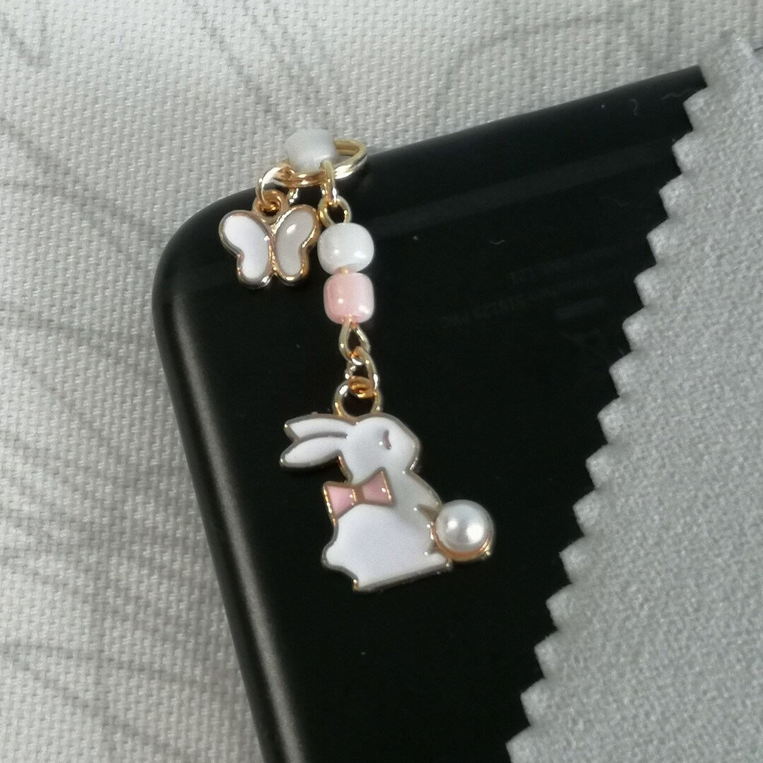 Phone Dust Plug, Bunny Butterfly | Accessories, Anti Dust, Gold, Mobile ...