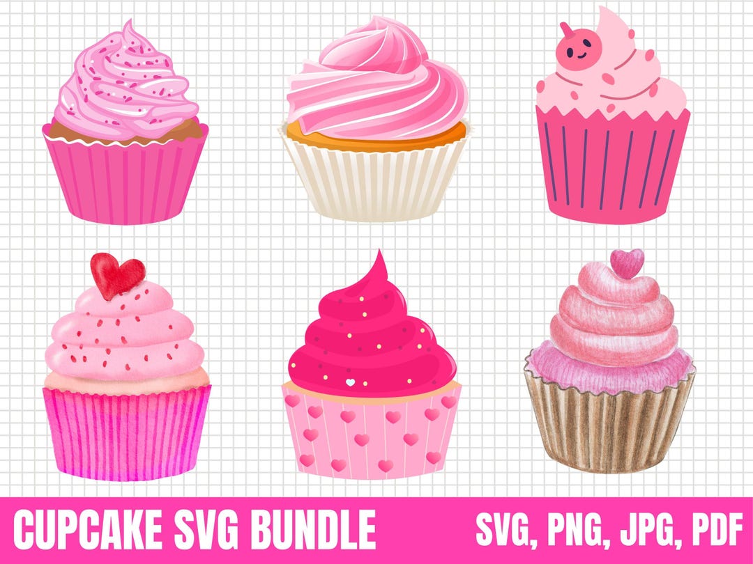 Cupcake SVG Cupcake Cutting File Birthday Sweet Bakery Cuttable Love ...