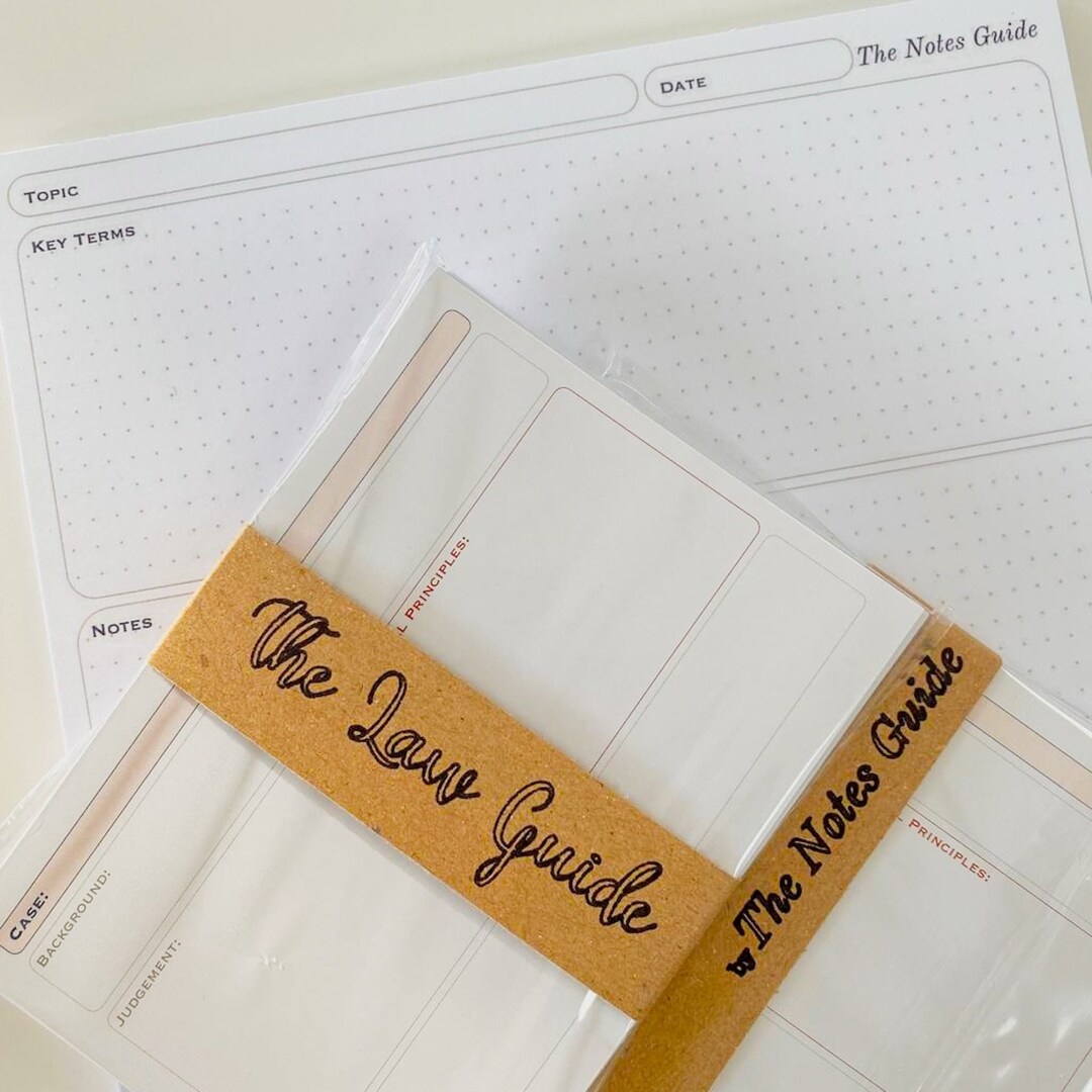 Law Flashcards and Notepad Bundle | for Law Students | 300 Gsm ...