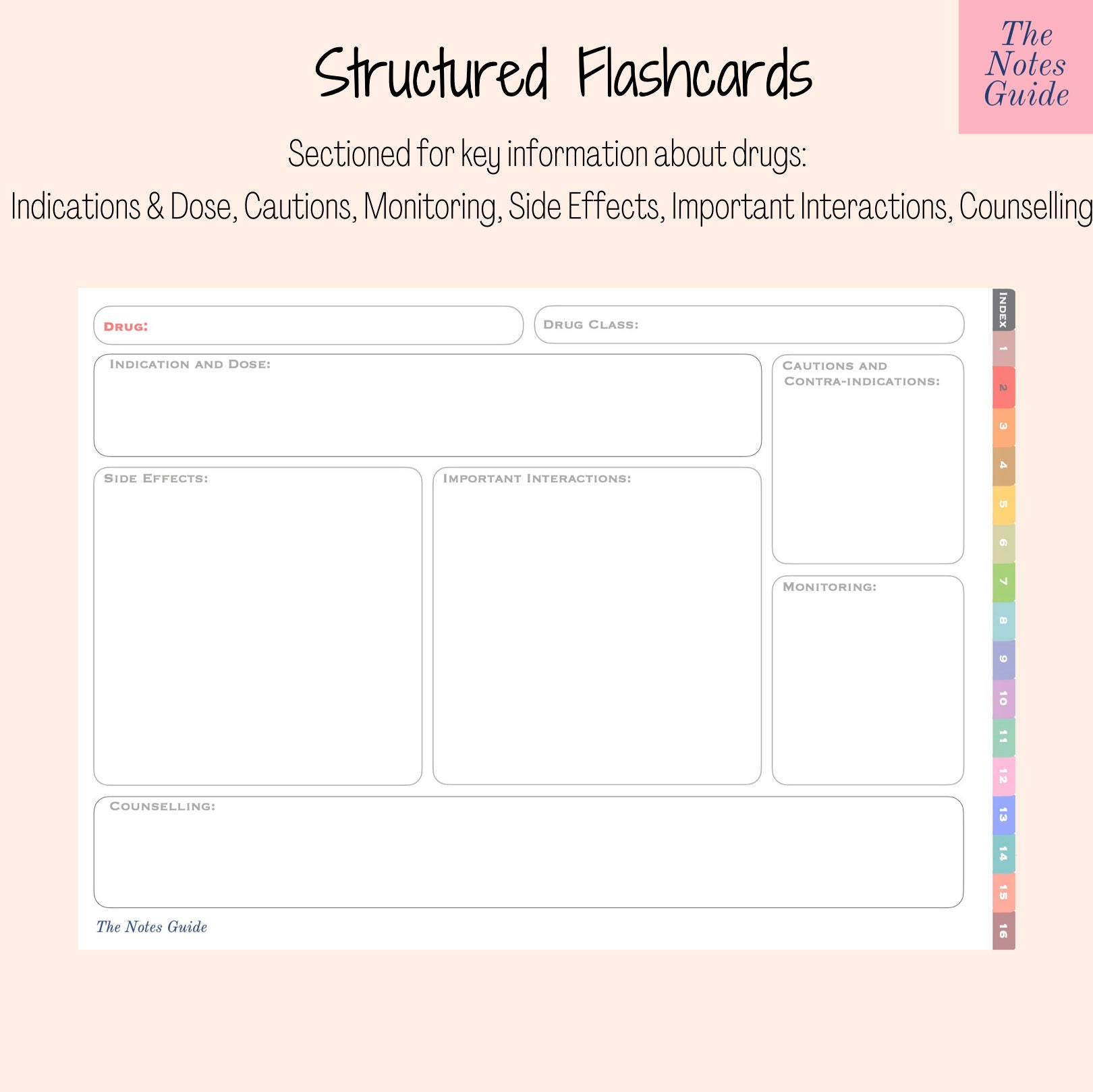 Digital Pharmacy Flashcards for Healthcare Students With | Etsy UK