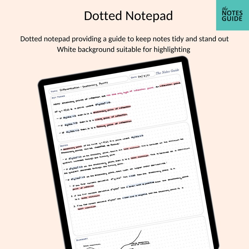 Digital Notepad | With Sections to Structure Your Notes Clearly ...