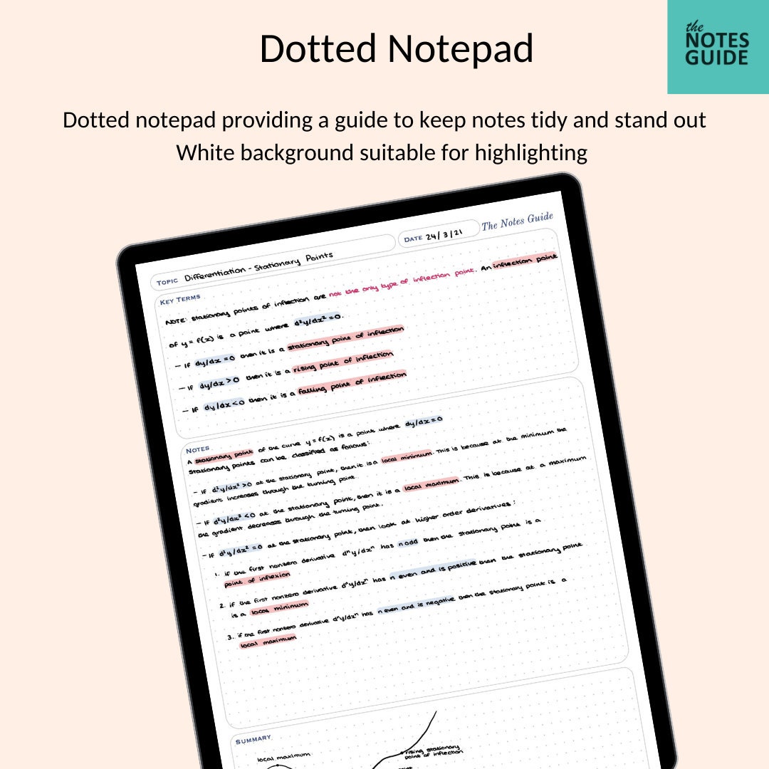 Digital Notepad | With Sections to Structure Your Notes Clearly ...