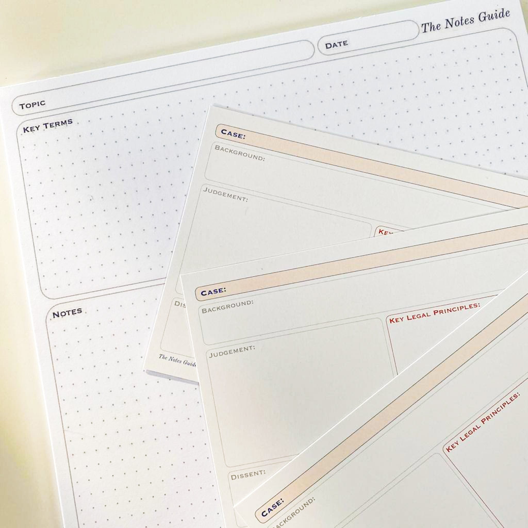 Law Flashcards and Notepad Bundle | for Law Students | 300 Gsm ...