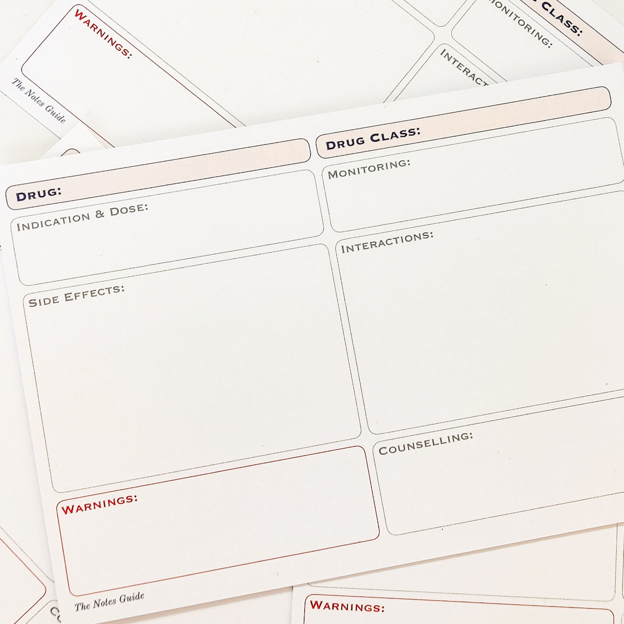 Pharmacy Flashcards and Notepad Bundle | for Healthcare Students | 300 ...