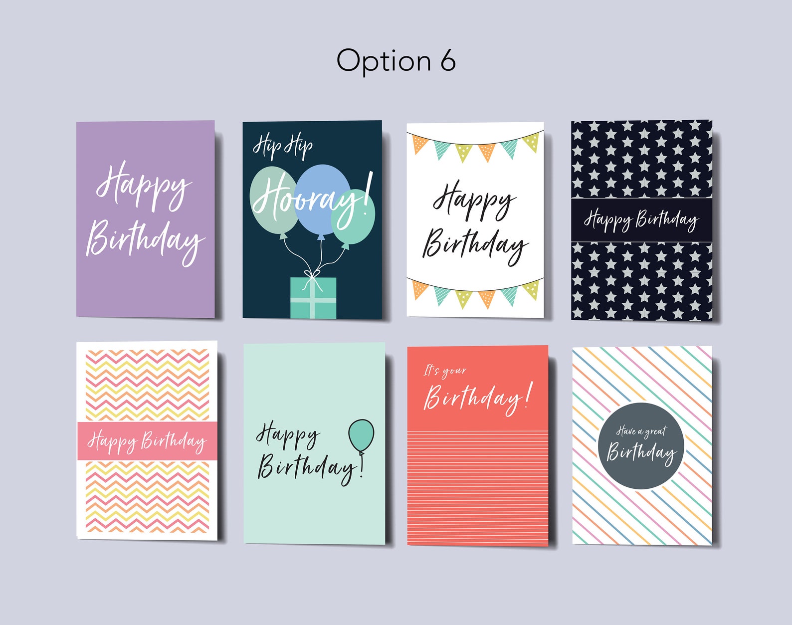 Pack of 8 Quality Birthday Cards 7 Options Set/bundle of - Etsy