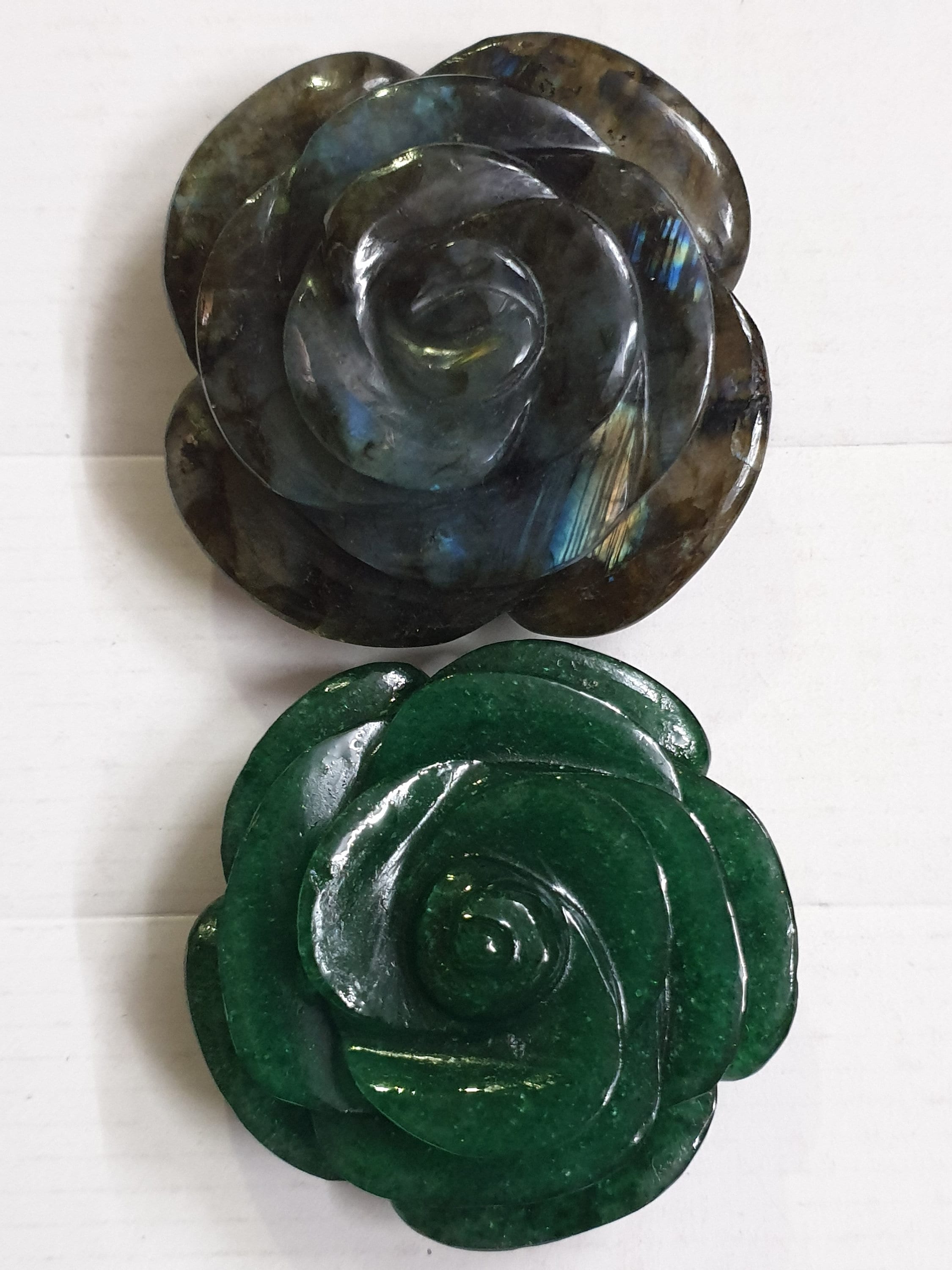 Crystal Rose Set Rose Carving Gemstone Rose Rose Shaped - Etsy UK