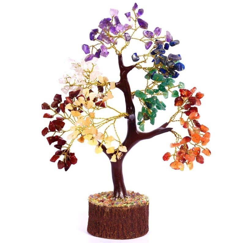 Bulk 7 Chakra Chips Tree Handmade Seven Chakra Chips Tree - Etsy