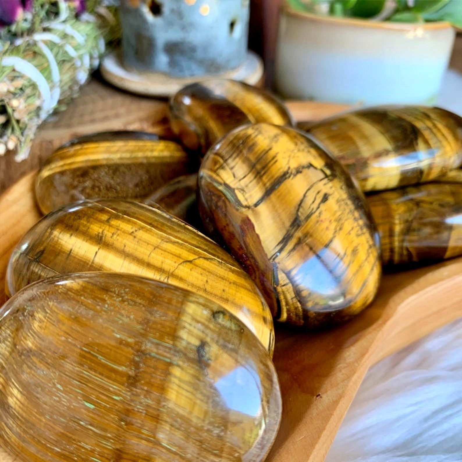 Bulk 1 Kg Tiger Eye Palm Stone Tiger Eye Worry Stone Tiger - Etsy