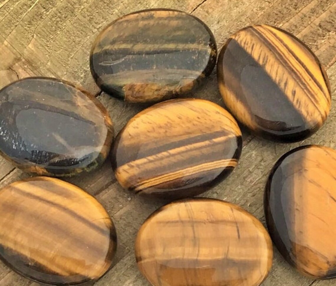 Bulk 1 Kg Tiger Eye Palm Stone Tiger Eye Worry Stone Tiger - Etsy