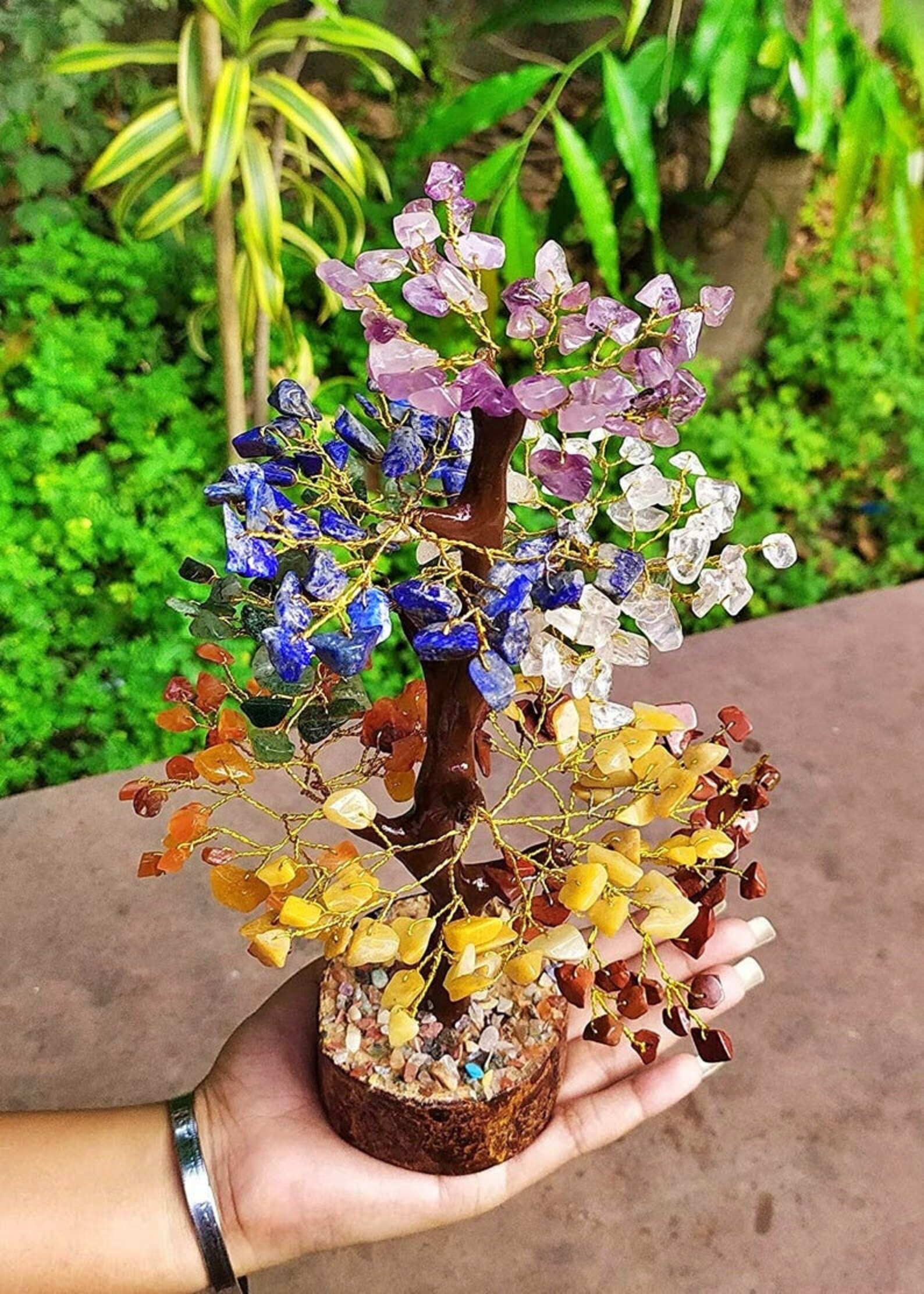 Bulk 7 Chakra Chips Tree Handmade Seven Chakra Chips Tree | Etsy