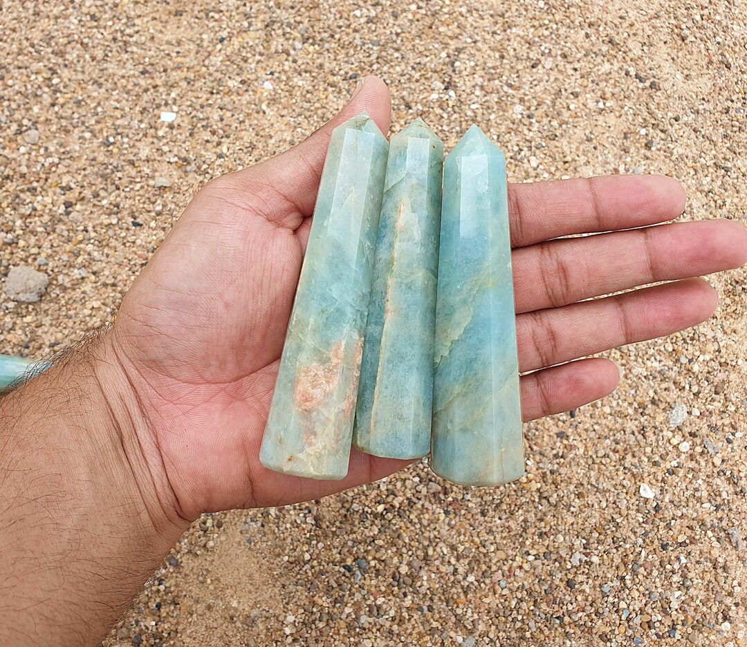 Bulk 1 Kg Amazonite Obelisk Gemstone Obelisk Crystal Obelisk Tower ...