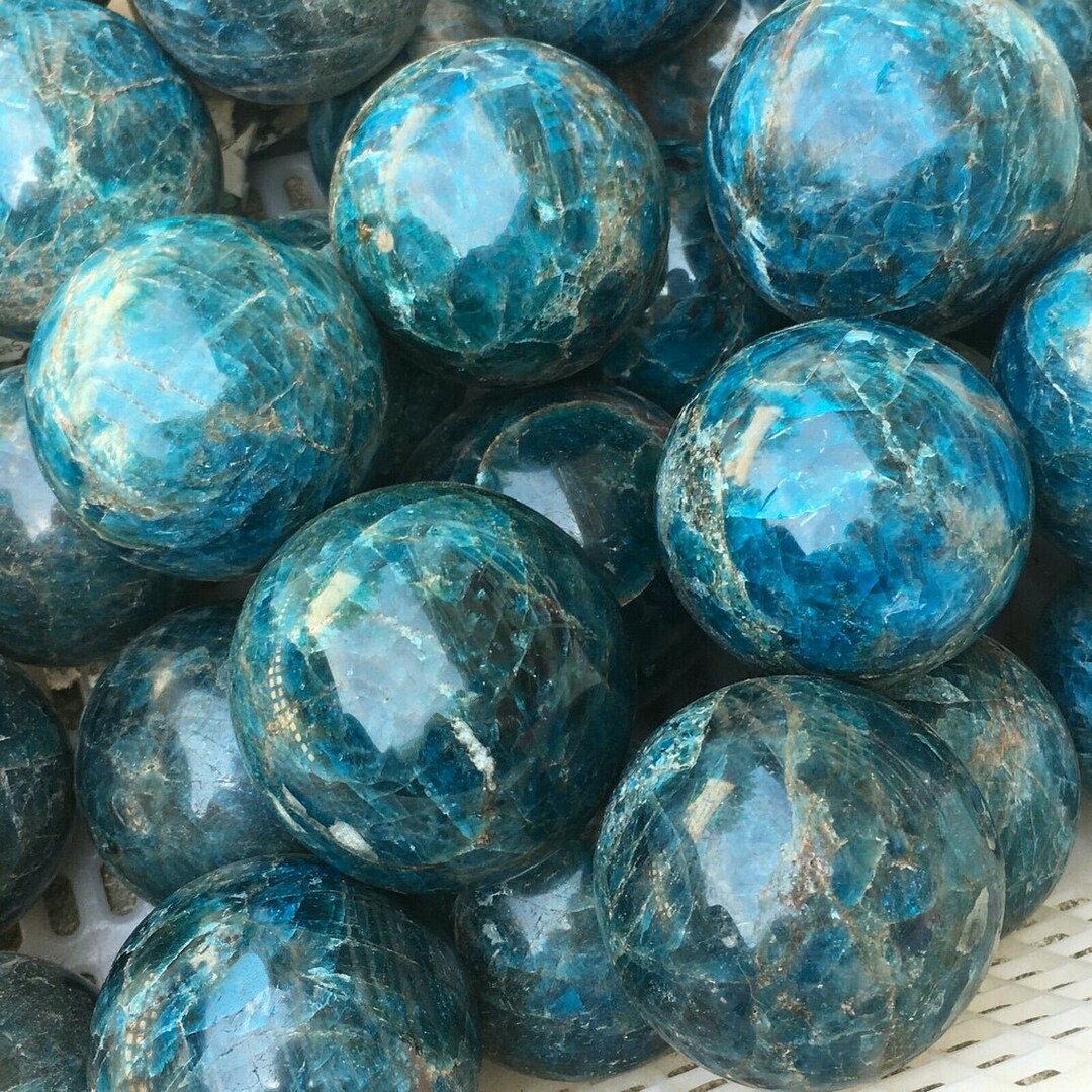 Bulk 2 Lbs Blue Apatite Sphere Bulk Apatite Spheres Wholesale Healing ...
