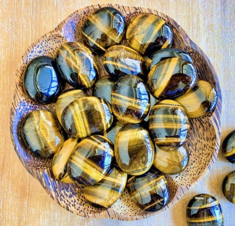 Bulk 1 Kg Tiger Eye Palm Stone Tiger Eye Worry Stone Tiger - Etsy