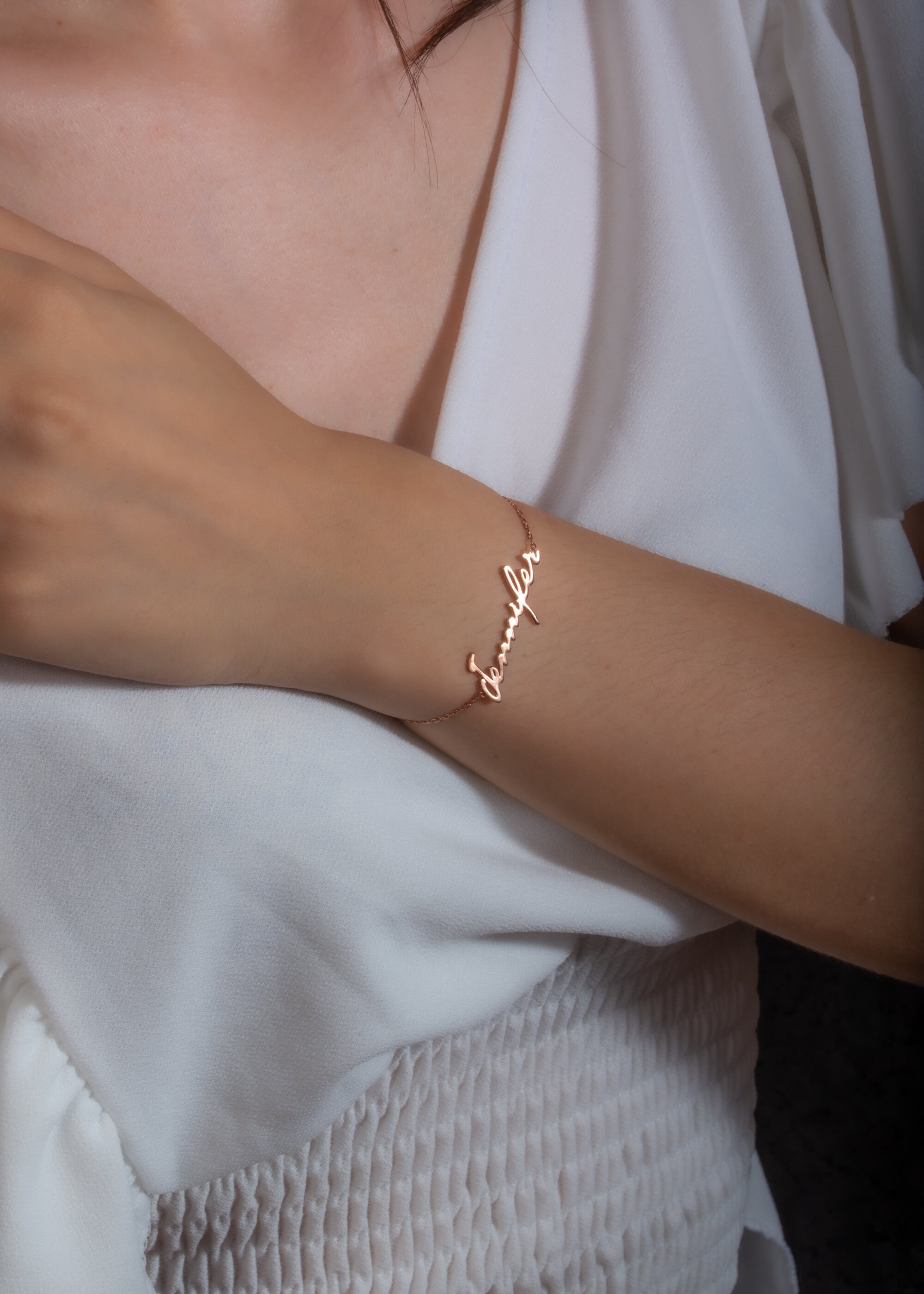 Custom Handwriting Bracelet Personalized Bracelet Silver | Etsy