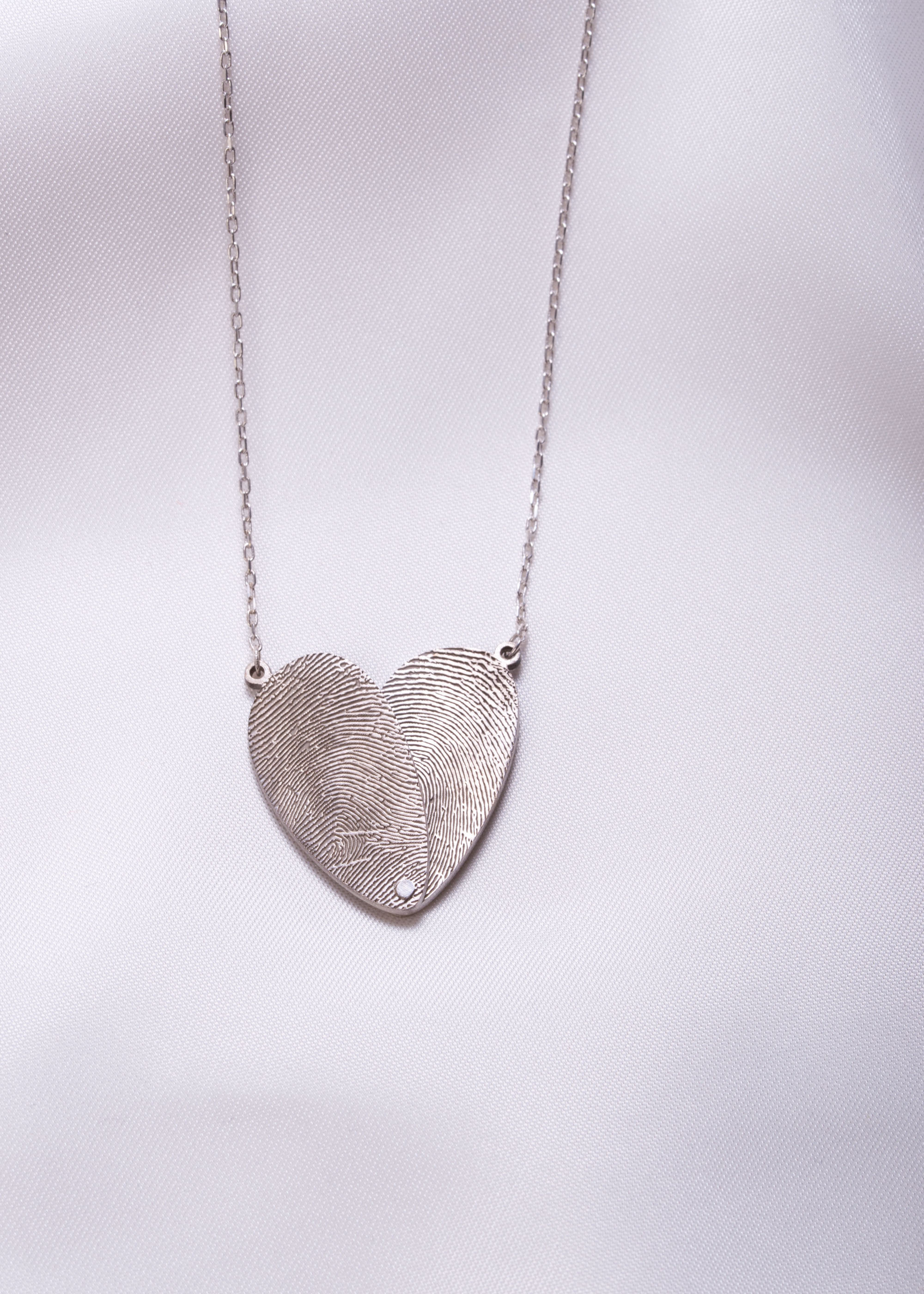 Double Fingerprint Necklace Fingerprint Handwriting Jewelry - Etsy