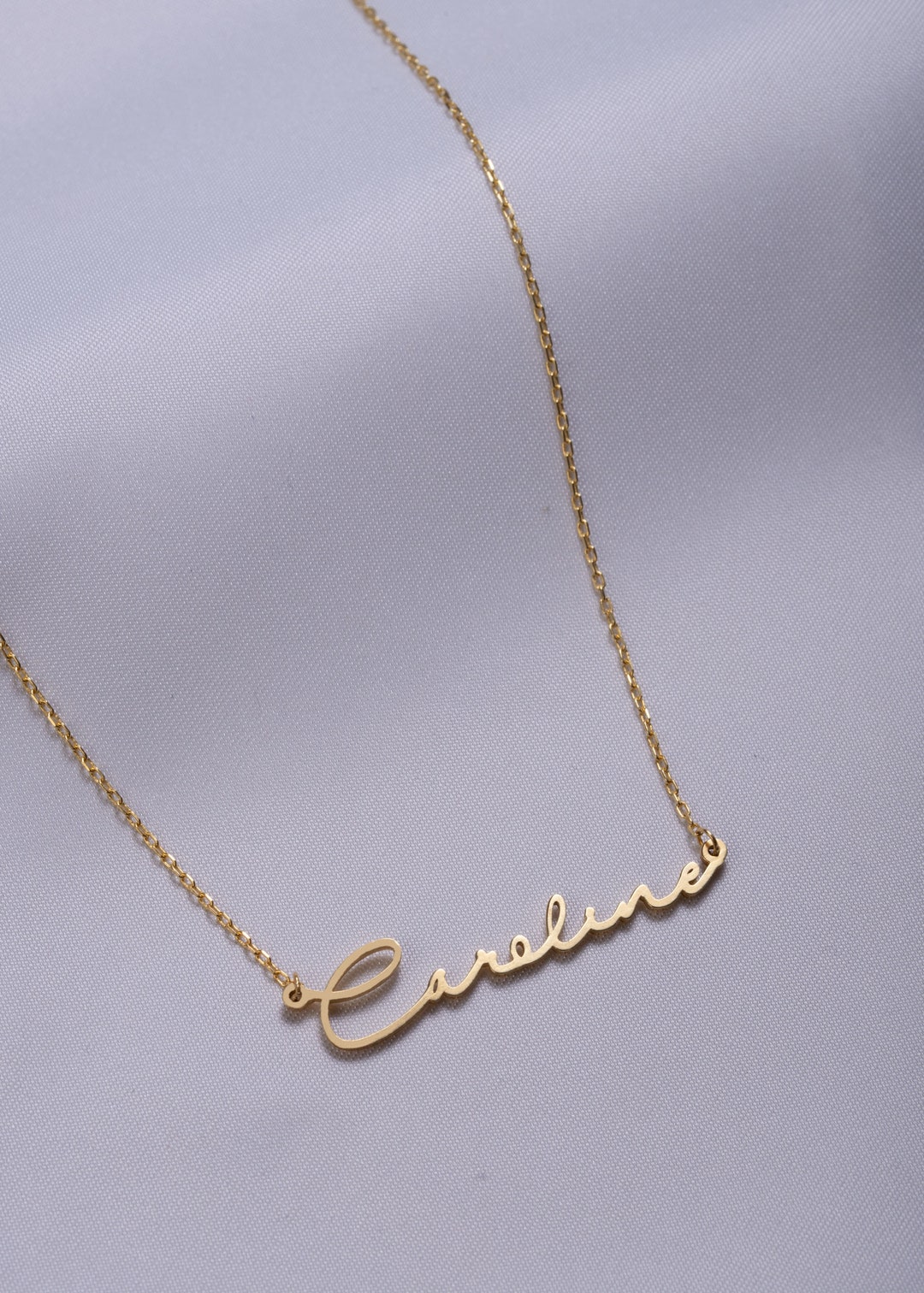 Personalized Name Necklace - Handwriting Name Necklace - Baby Name ...