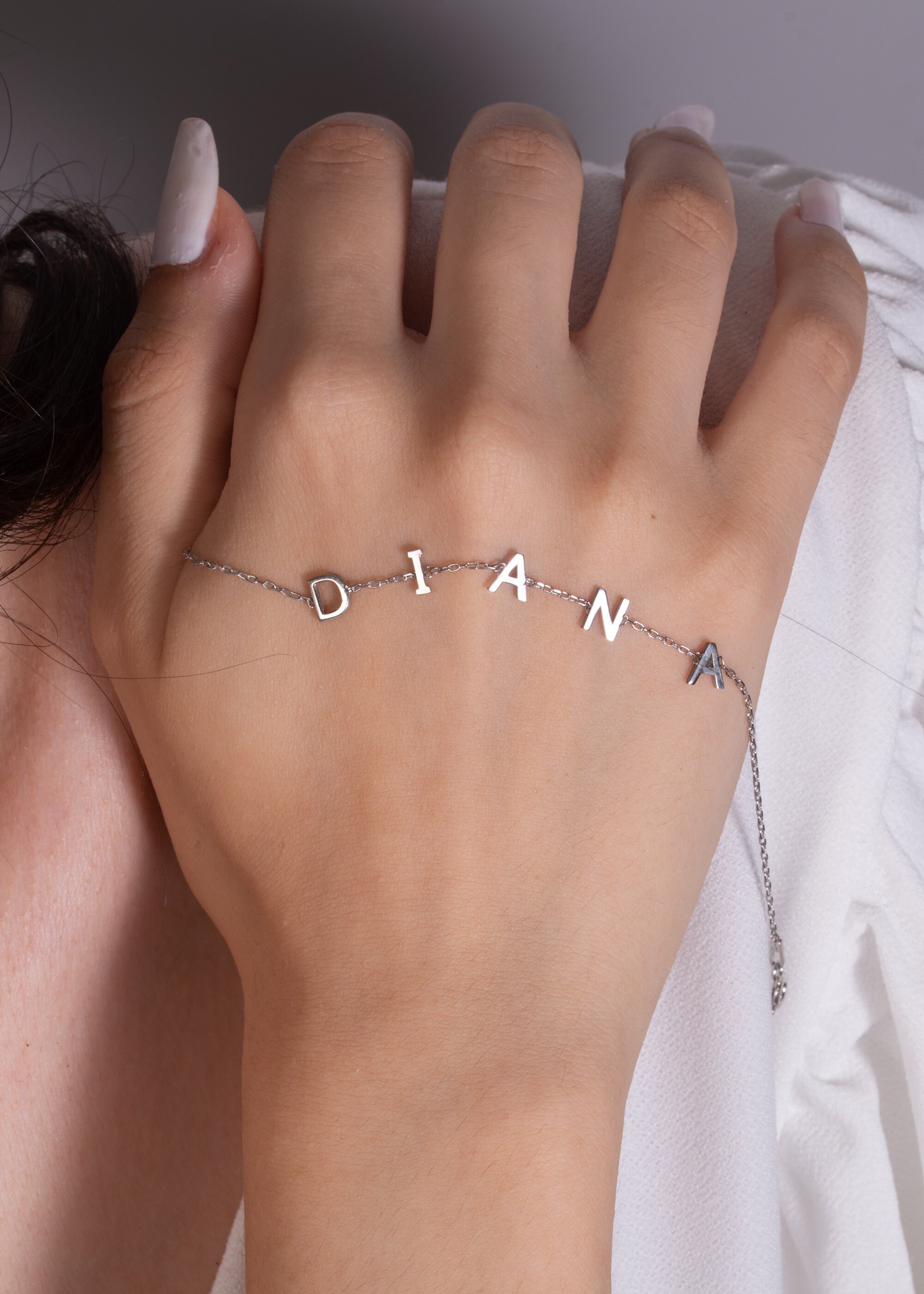 Custom Letter Bracelet Name Initial Bracelet Personalized - Etsy