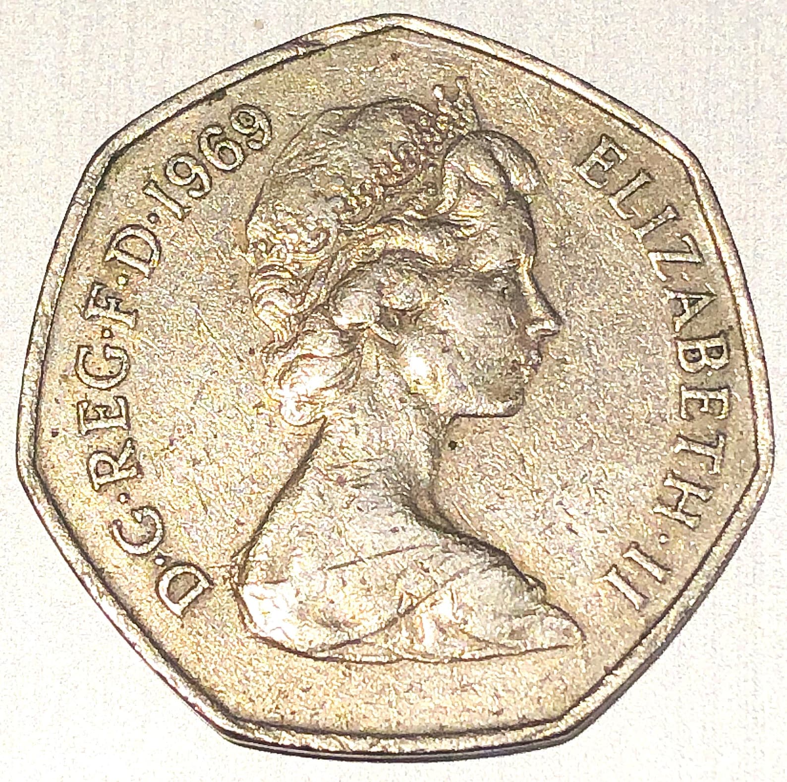 1969 United Kington 50 Pence Coin in Excellent Condition - Etsy