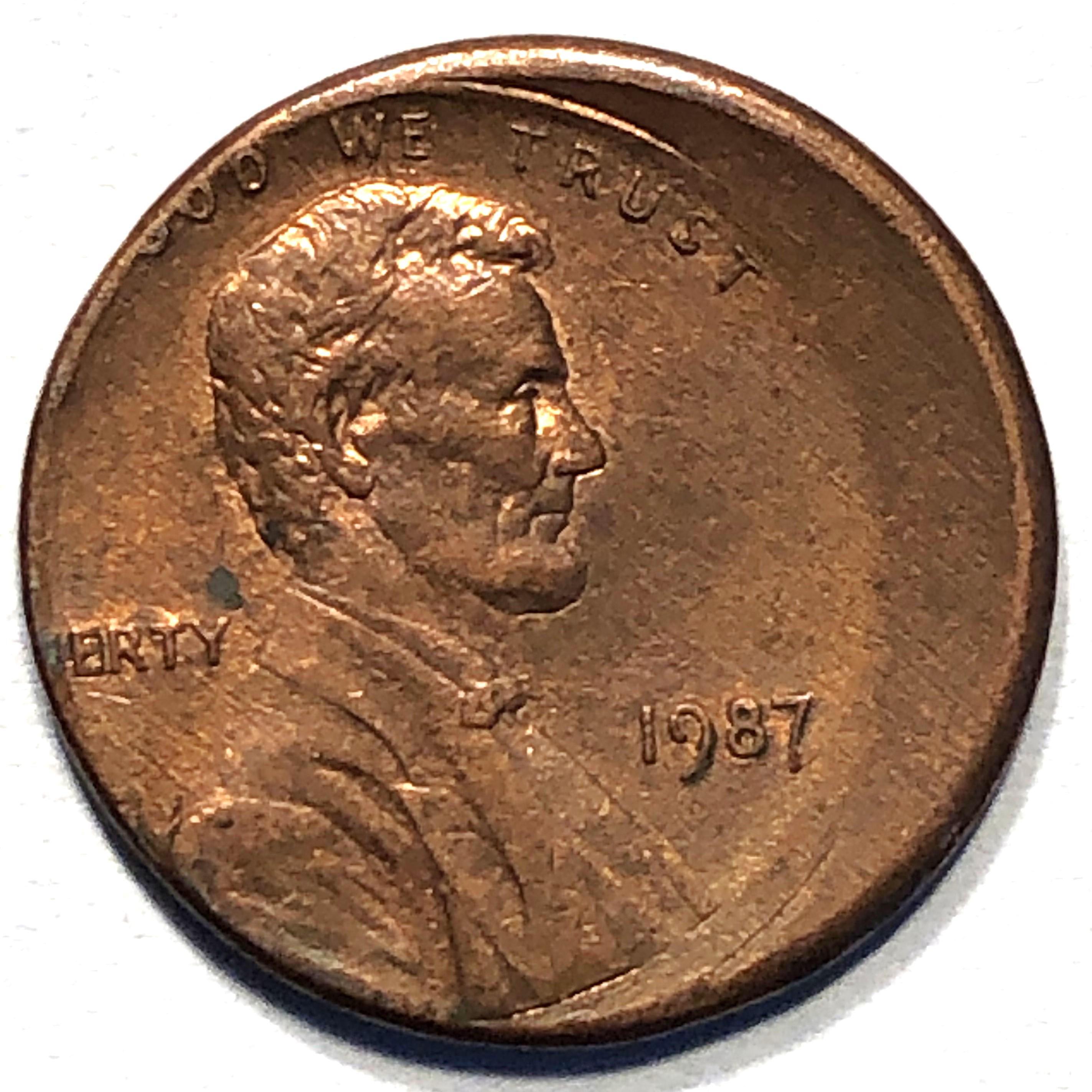1987 Cents Coin With Offset Stamping Error - Etsy