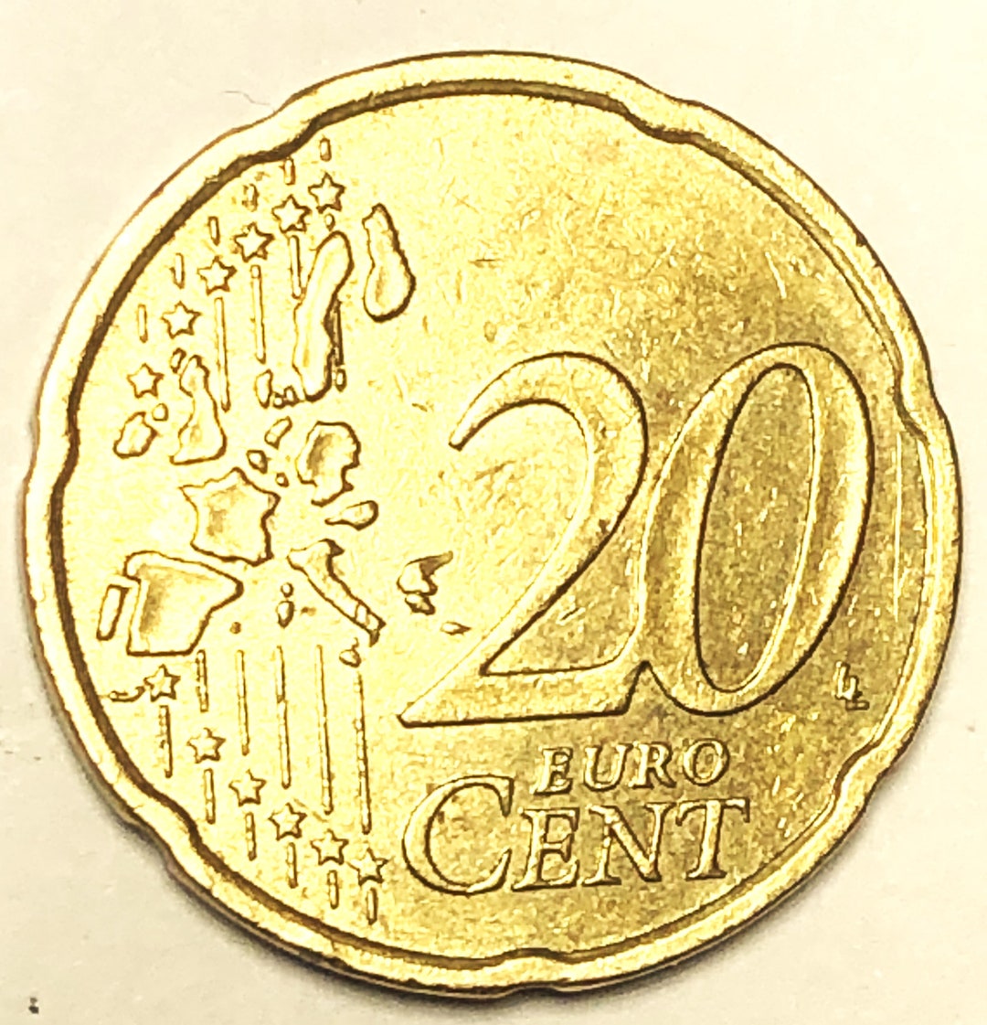 2002 Nordic Gold German Euro 20 Cent With Hamburg J Mint Mark - Etsy