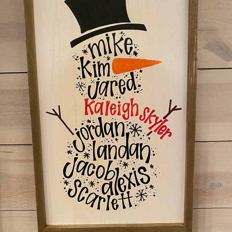 Snowman Sign - Etsy