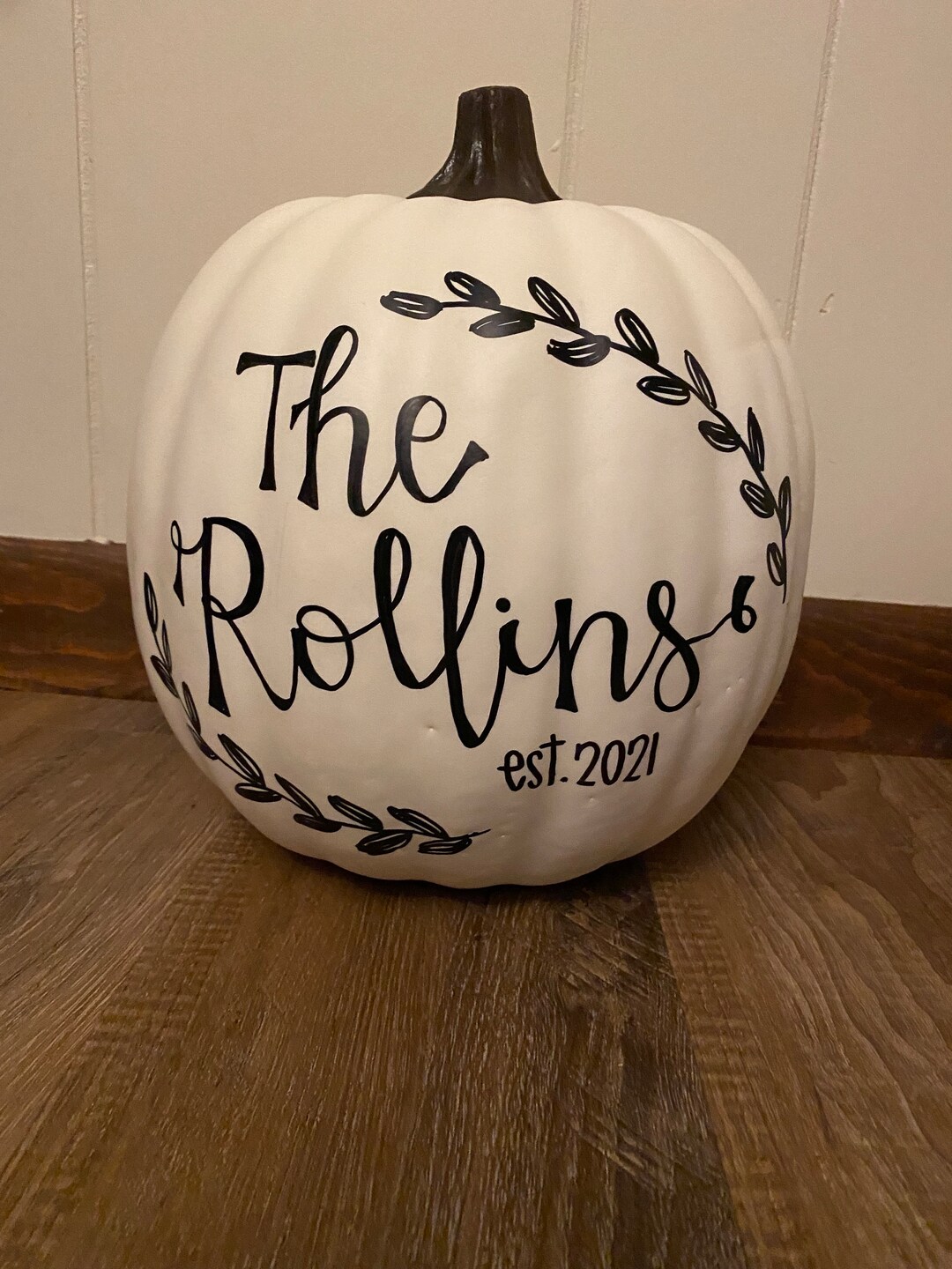 Last Name Pumpkin, Fall Pumpkins, Fall, Fall Decor, Personalized ...